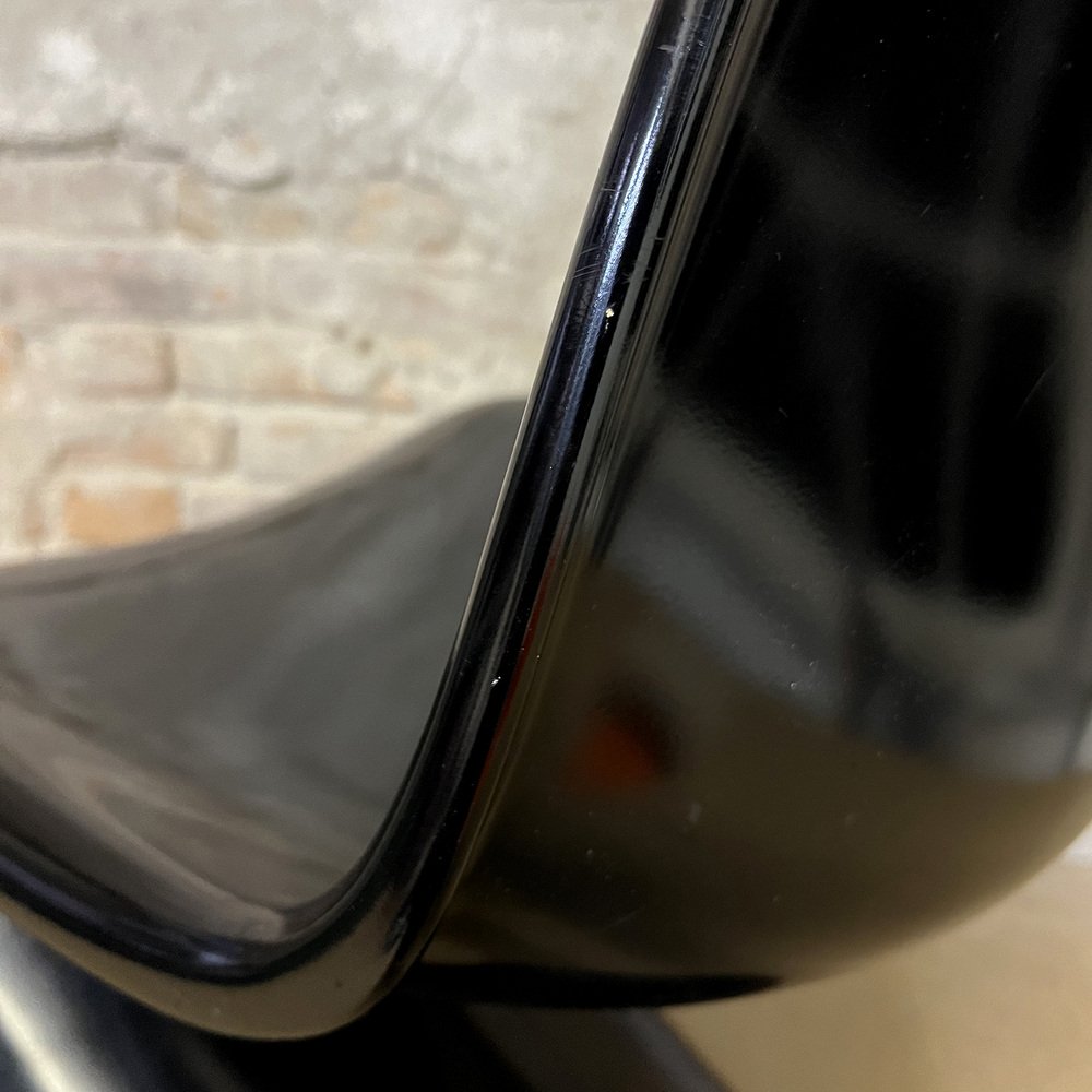 Fibreglass Black Stacking Chair by Verner Panton for Vitra, 1970s for ...