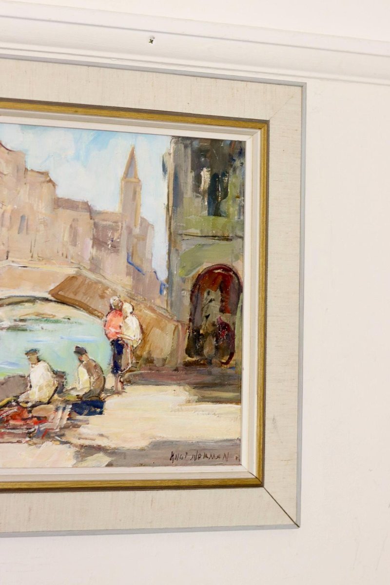 Knut Norman, Venice, 1960s, Oil on Panel, Framed for sale at Pamono