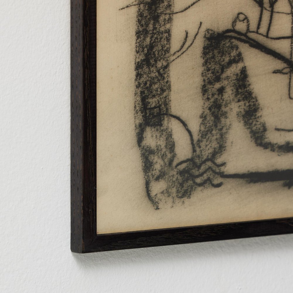 Jordi Samsó, Surrealist Composition, Drawing in Black Charcoal, 1990 ...