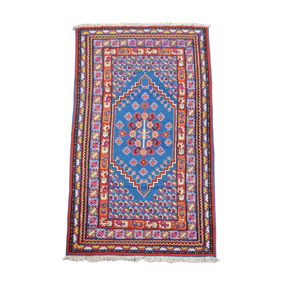 Vintage Colorful Rug with Pattern for sale at Pamono