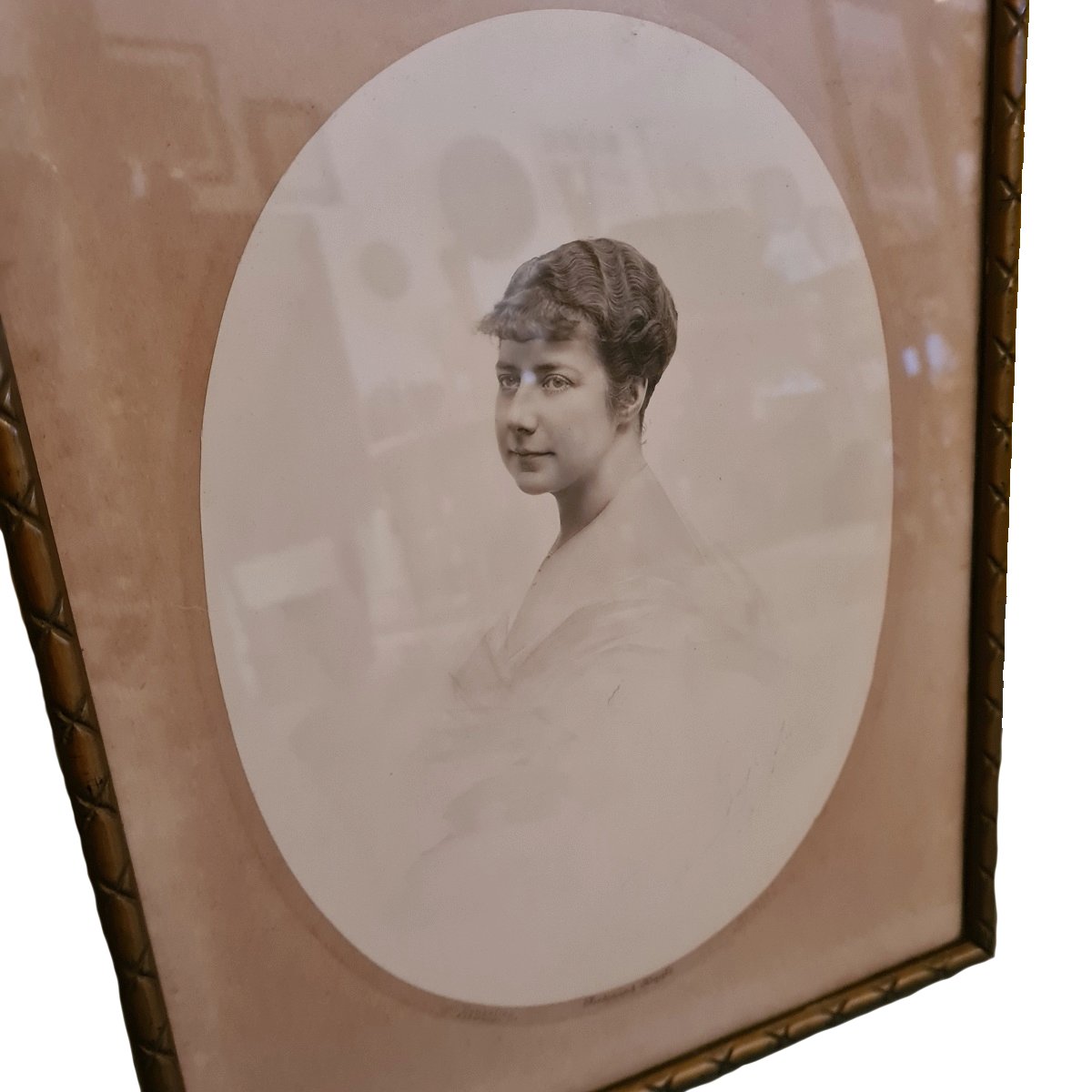 Belgian Photo Frame with Photo, 1900s, 1890s for sale at Pamono