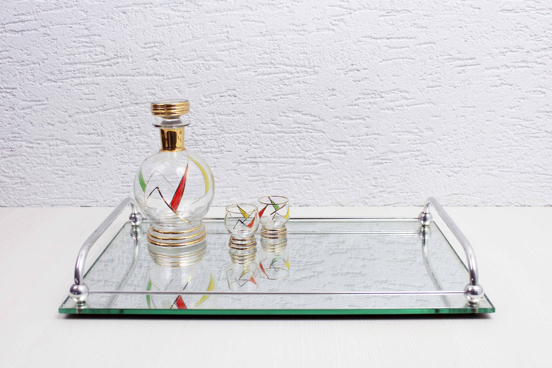 Mid-Century Mirrored Tray, 1950s for sale at Pamono