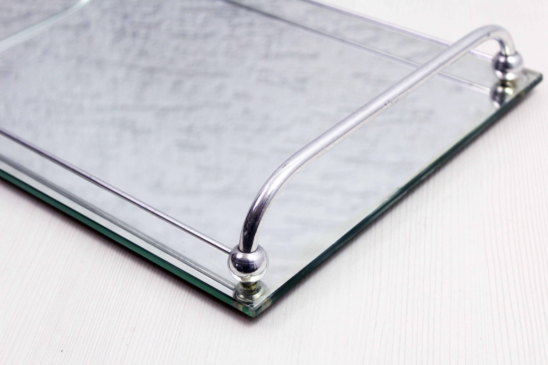 Mid-Century Mirrored Tray, 1950s for sale at Pamono