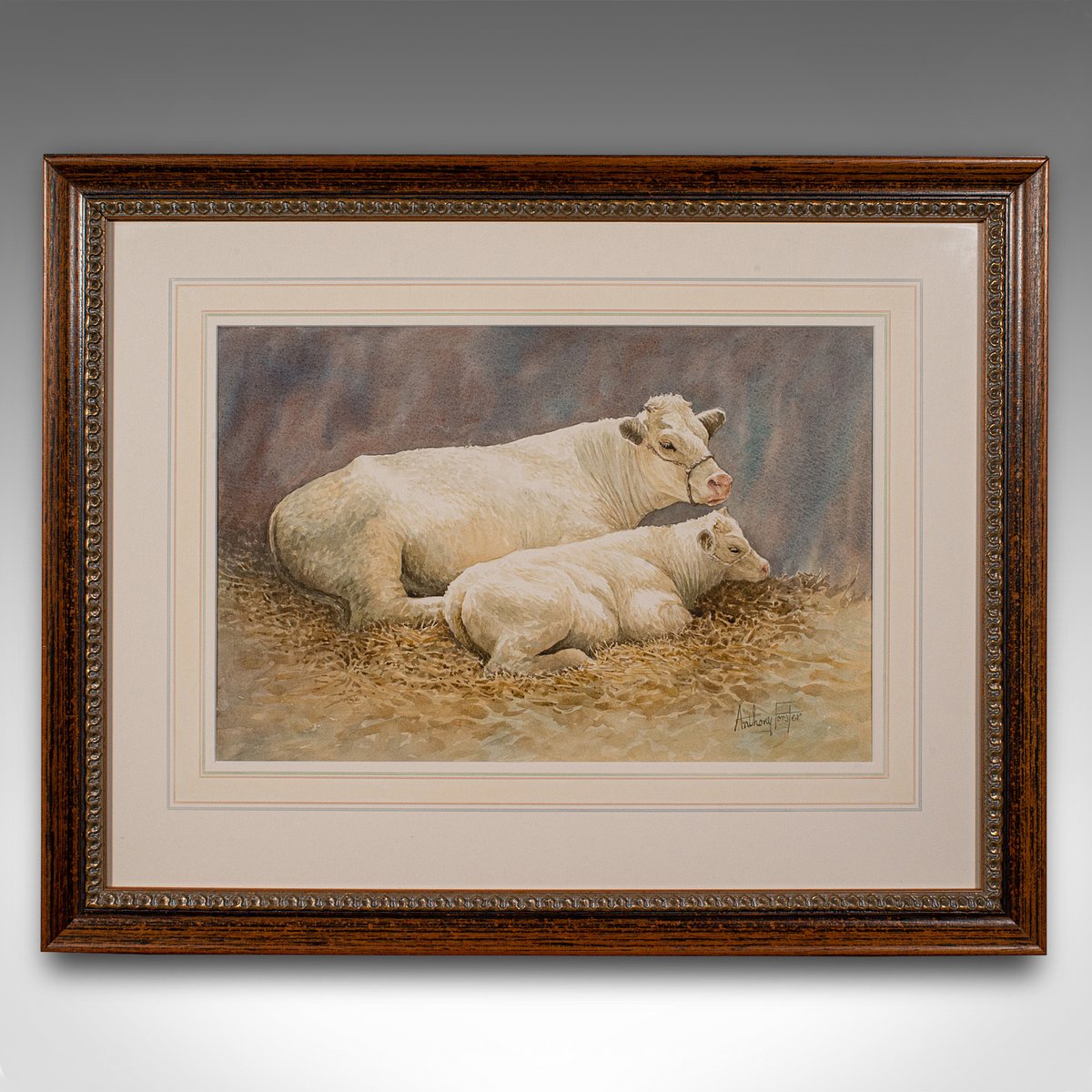 Anthony Forster, Livestock, 1990, Watercolour, Framed for sale at Pamono