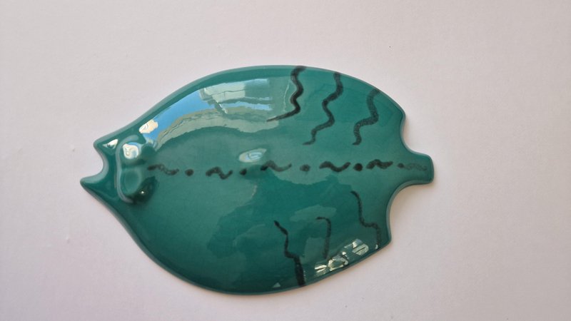 Mid-Century Ceramic Flounder Wall Sculpture, 1970s for sale at Pamono