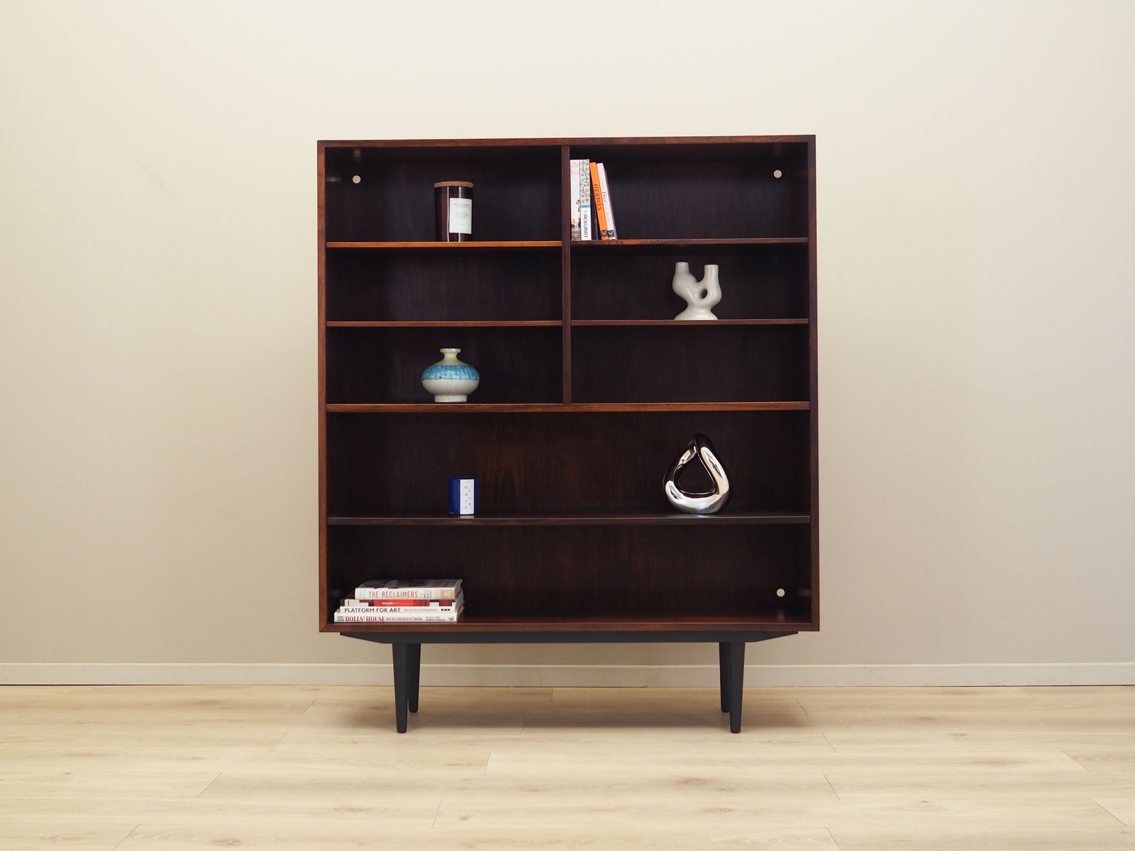 Danish Mahogany Bookcase from Omann Jun, 1970s for sale at Pamono