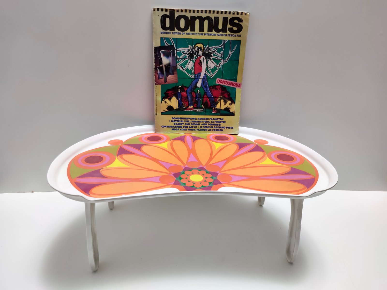 Modernist Floral Bean-Shaped Plastic Bed Tray, Italy, 1970s for sale at ...