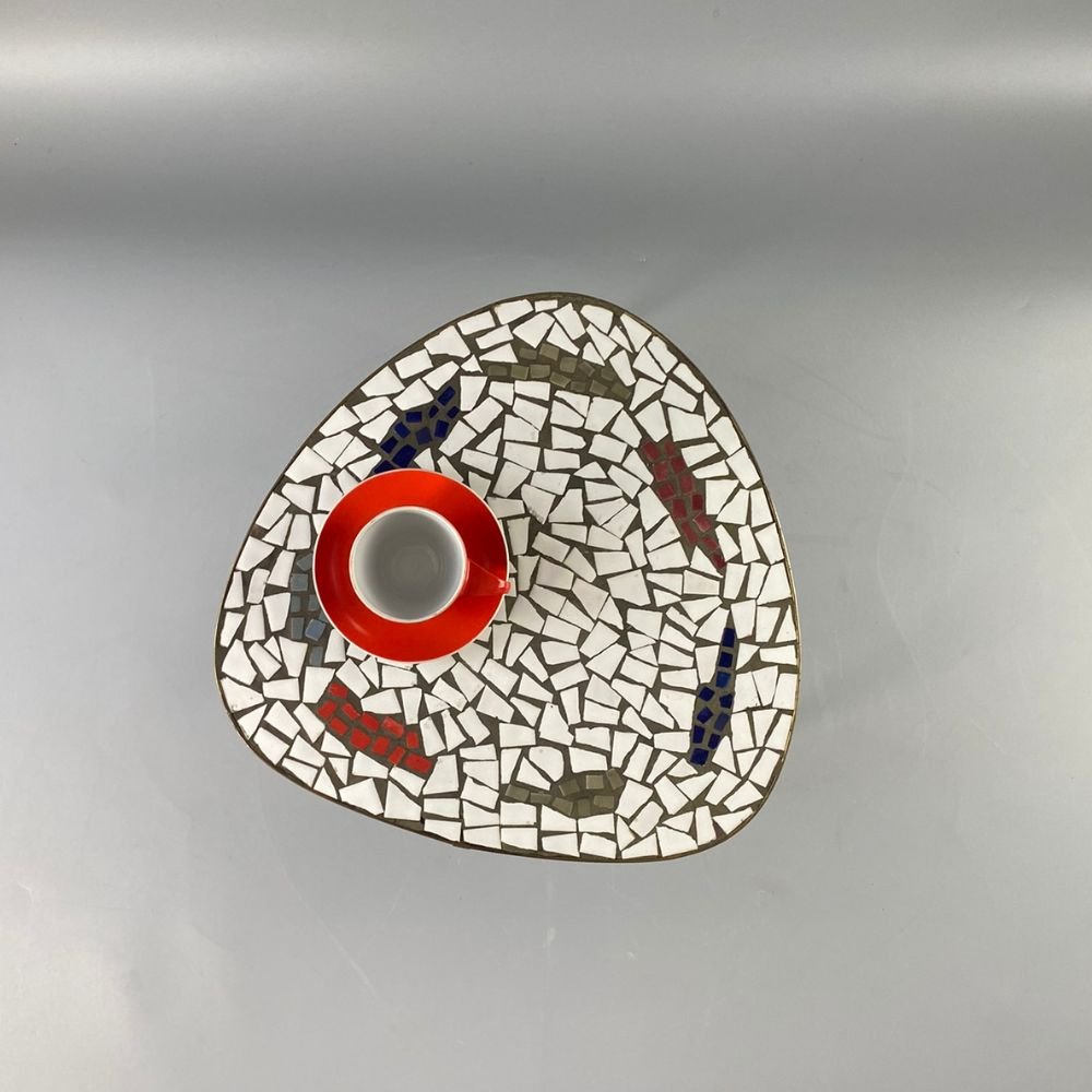 Tiny Mosaic Table on Copper Legs, 1960s for sale at Pamono