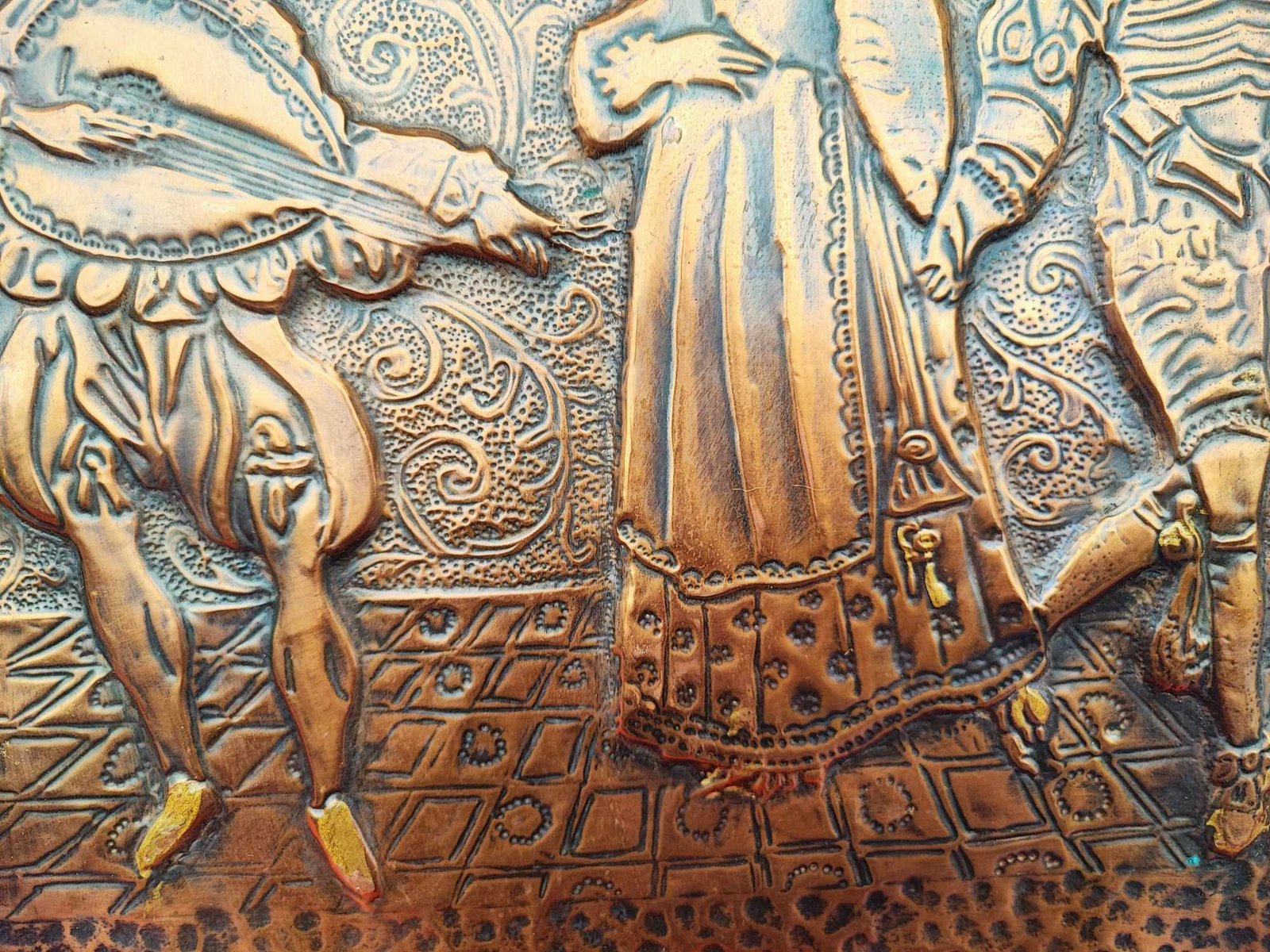 Copper Embossed Bas-Relief, 1960s for sale at Pamono