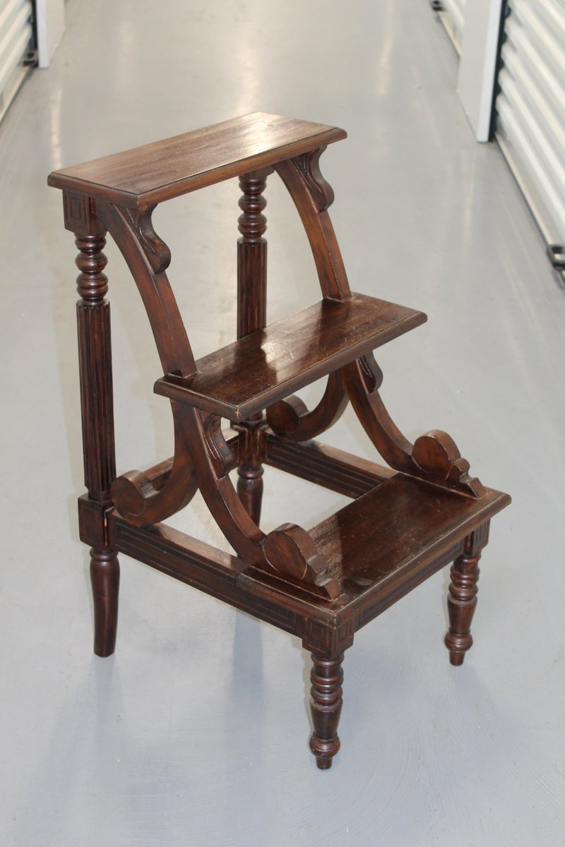 Vintage Wood Library Stairs for sale at Pamono