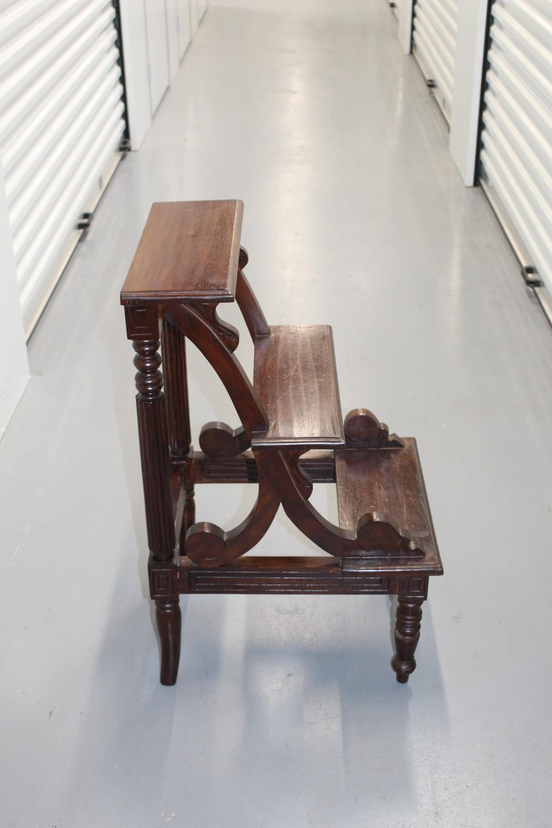 Vintage Wood Library Stairs for sale at Pamono