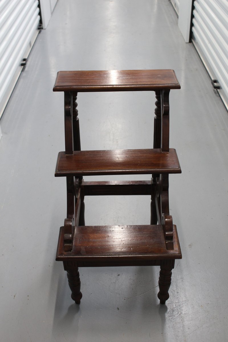 Vintage Wood Library Stairs for sale at Pamono