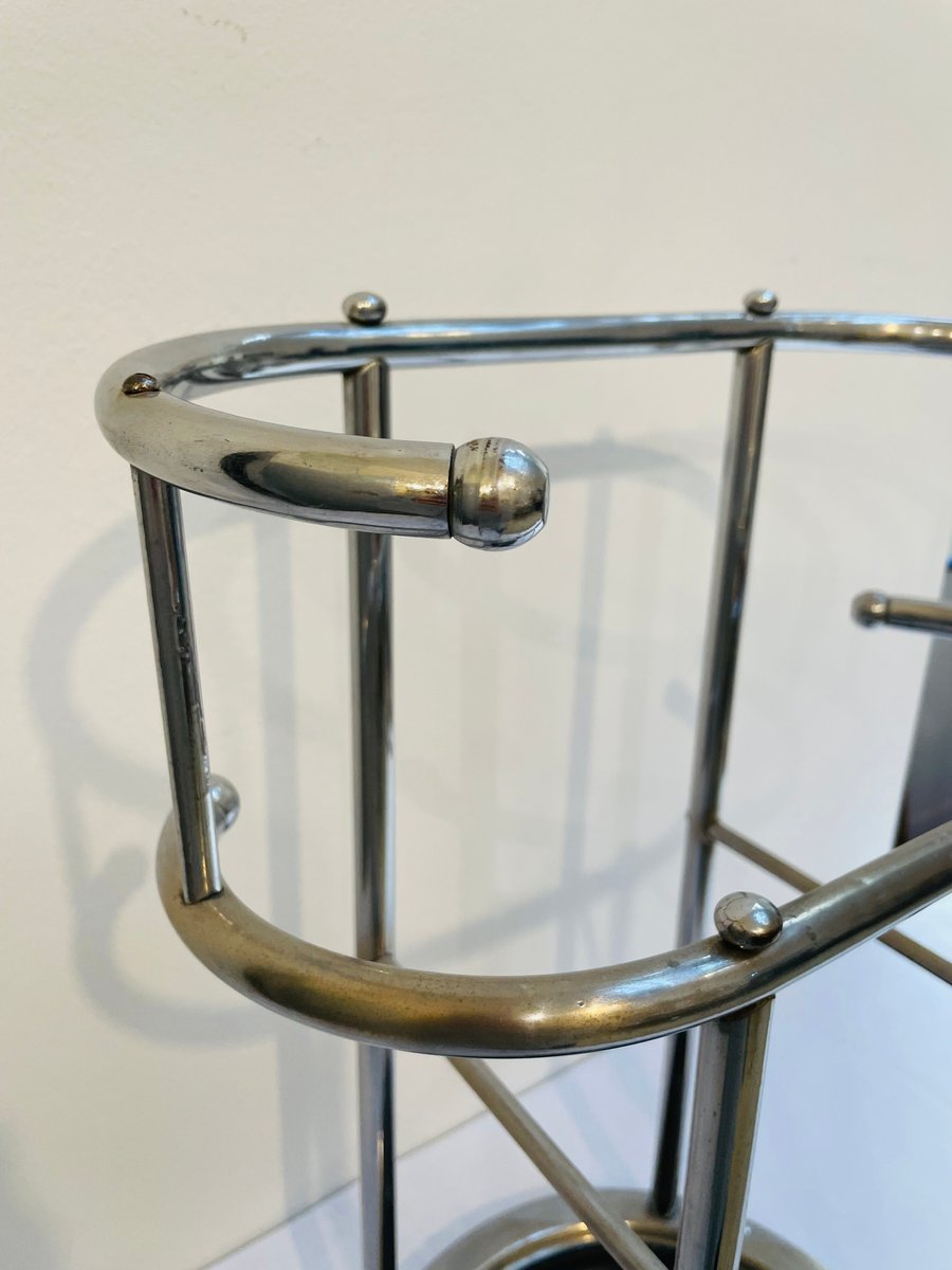 Art Deco Chrome-Plated Umbrella Stand, 1920s for sale at Pamono