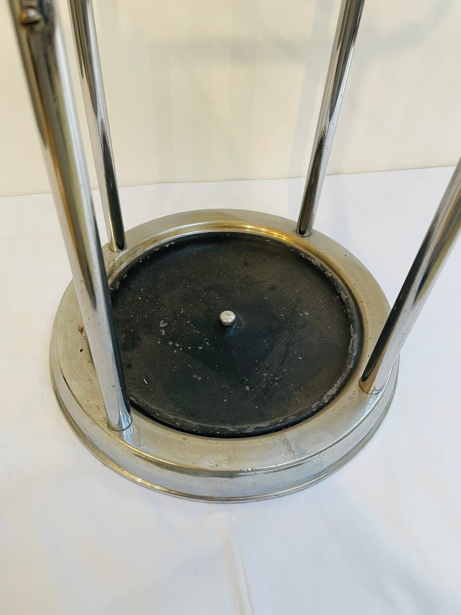 Art Deco Chrome-Plated Umbrella Stand, 1920s for sale at Pamono
