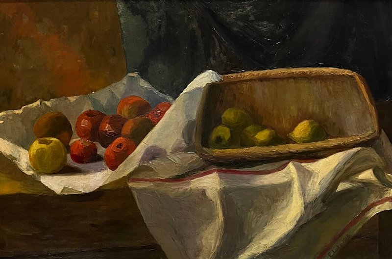 Edith Lutz, Apples and Lemons, Oil on Canvas, 1916 for sale at Pamono