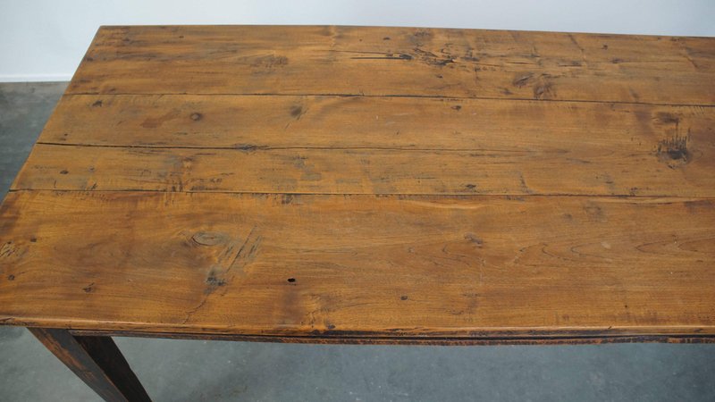 Large Robust Wood Farmhouse Dining Room Table for sale at Pamono