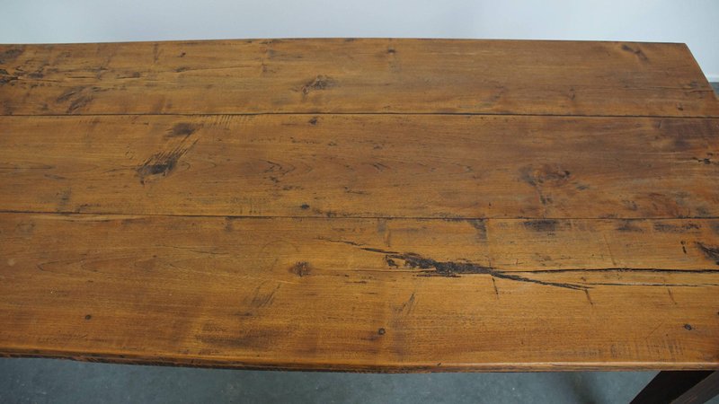 Large Robust Wood Farmhouse Dining Room Table for sale at Pamono