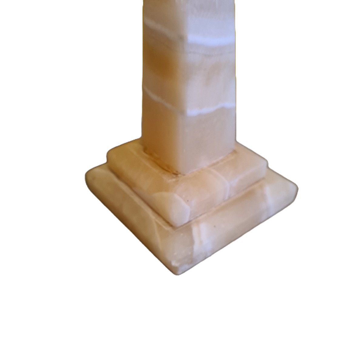 Italian Alabaster Obelisk, 1960s for sale at Pamono