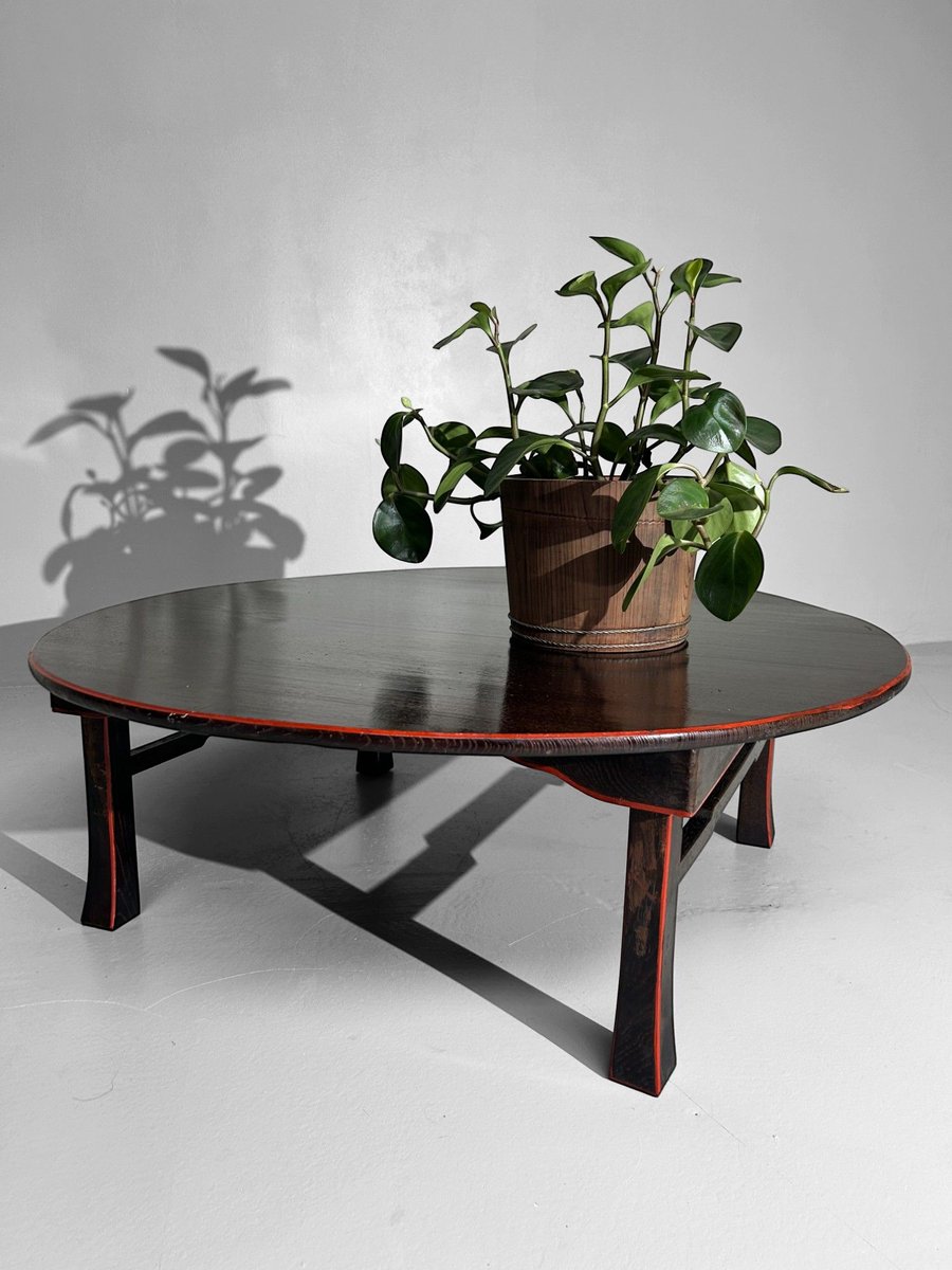 Taisho Round Low Table Shigeta Saitama, Japan, 1920s for sale at Pamono