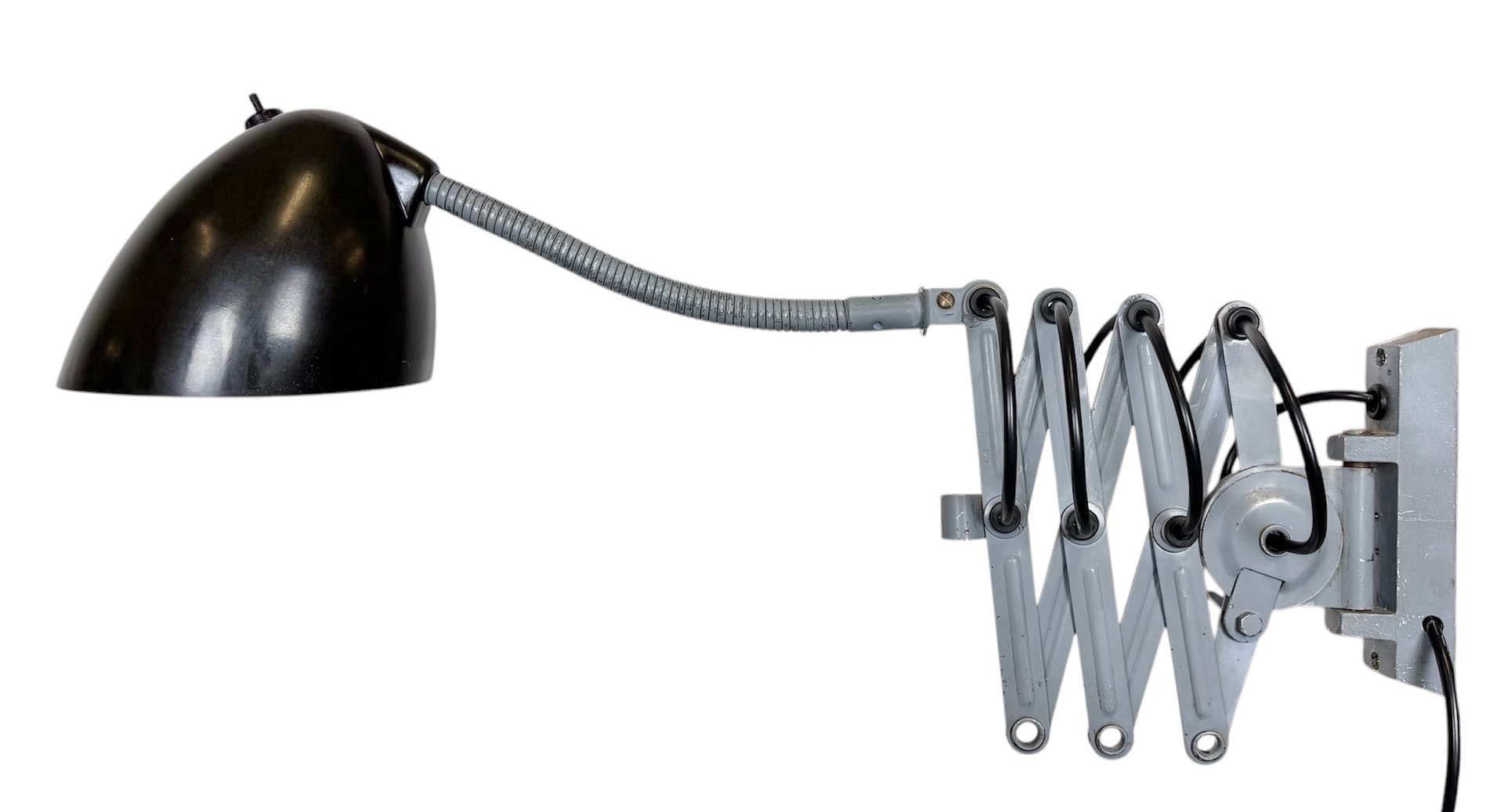 Industrial Scissor Wall Lamp from Elektroinstala, 1960s for sale at Pamono