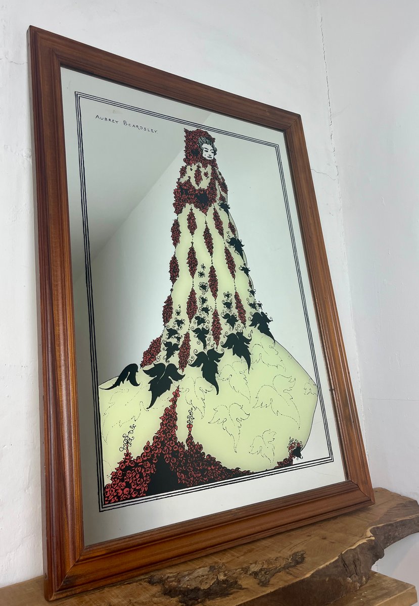 Art Nouveau Aubrey Beardsley Framed Mirror for sale at Pamono