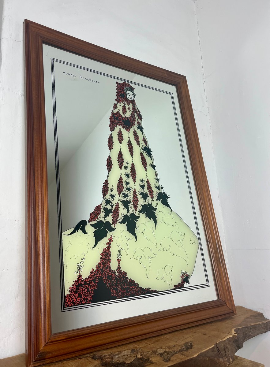 Art Nouveau Aubrey Beardsley Framed Mirror for sale at Pamono
