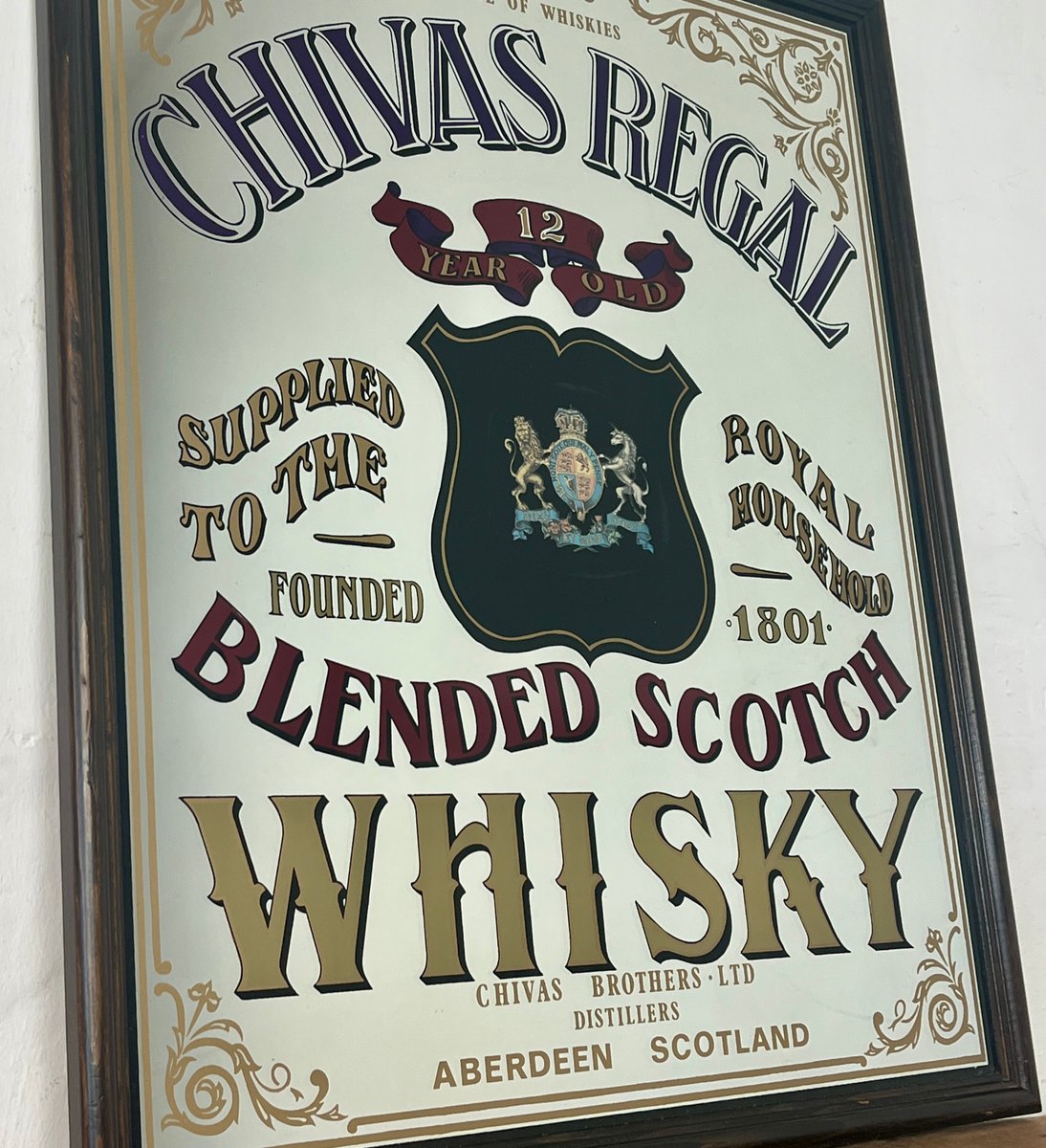 Vintage Scotch Whisky Mirror for sale at Pamono