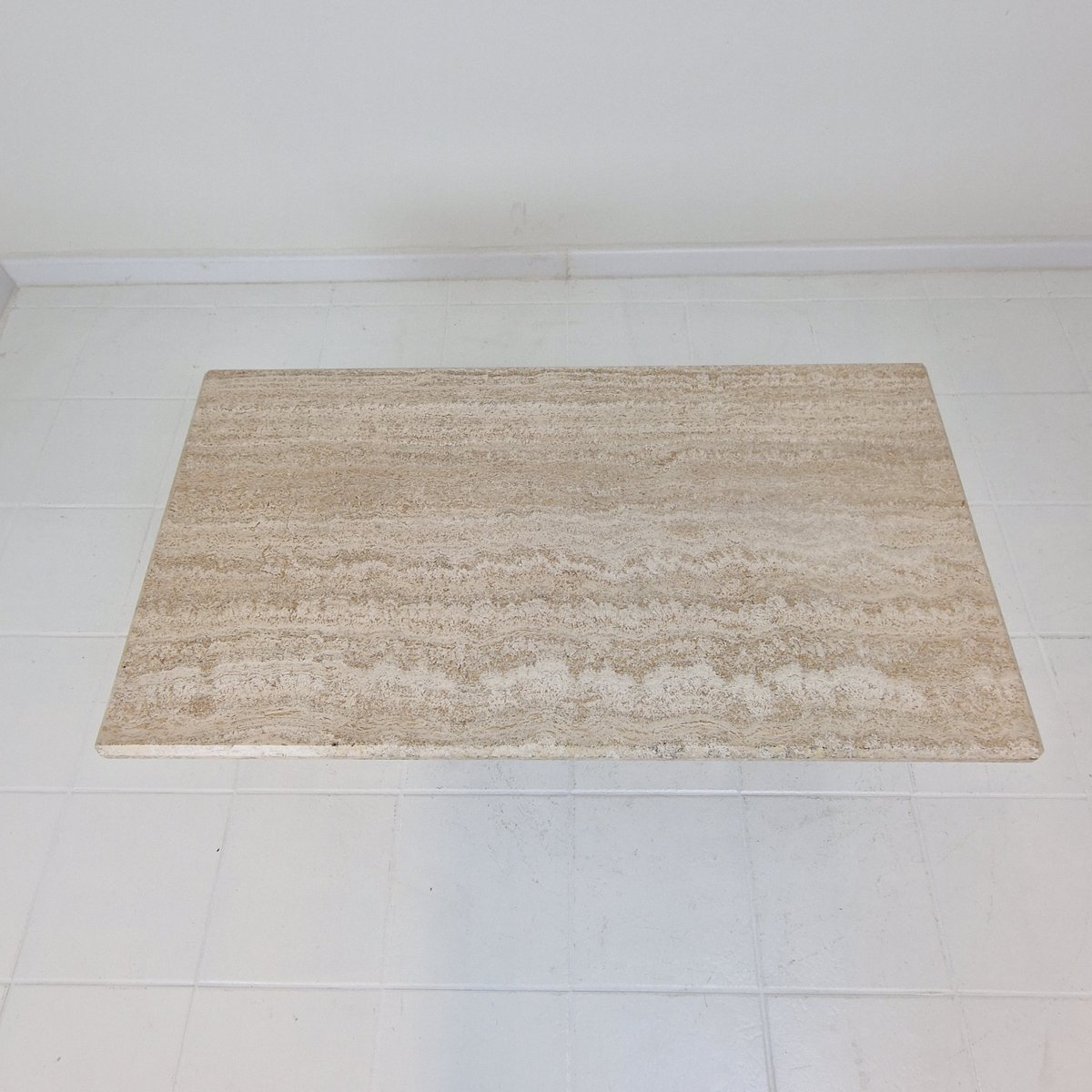Rectangle Travertine Coffee Table, 1980s for sale at Pamono
