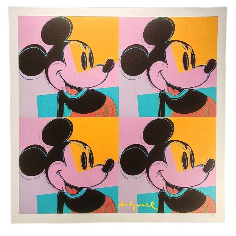 After Andy Warhol, CMOA Art of Mickey Mouse, Lithograph, 1980s for sale at Pamono