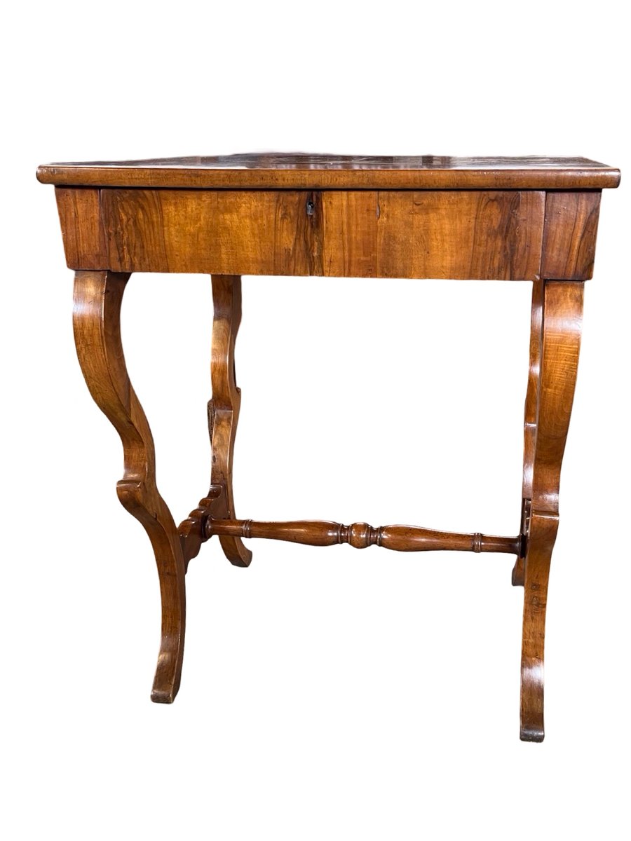 Carlo X Italian Walnut Side Table, 1820s for sale at Pamono