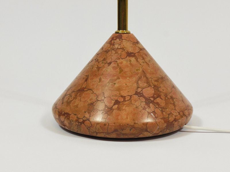 Roberto Pamio Febo Floor Lamp in Marble, Brass & Murano Glass attributed to Leucos, Italy, 1970s ...