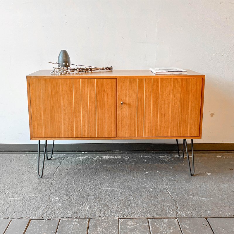 Mid-Century Small Walnut Sideboard for sale at Pamono