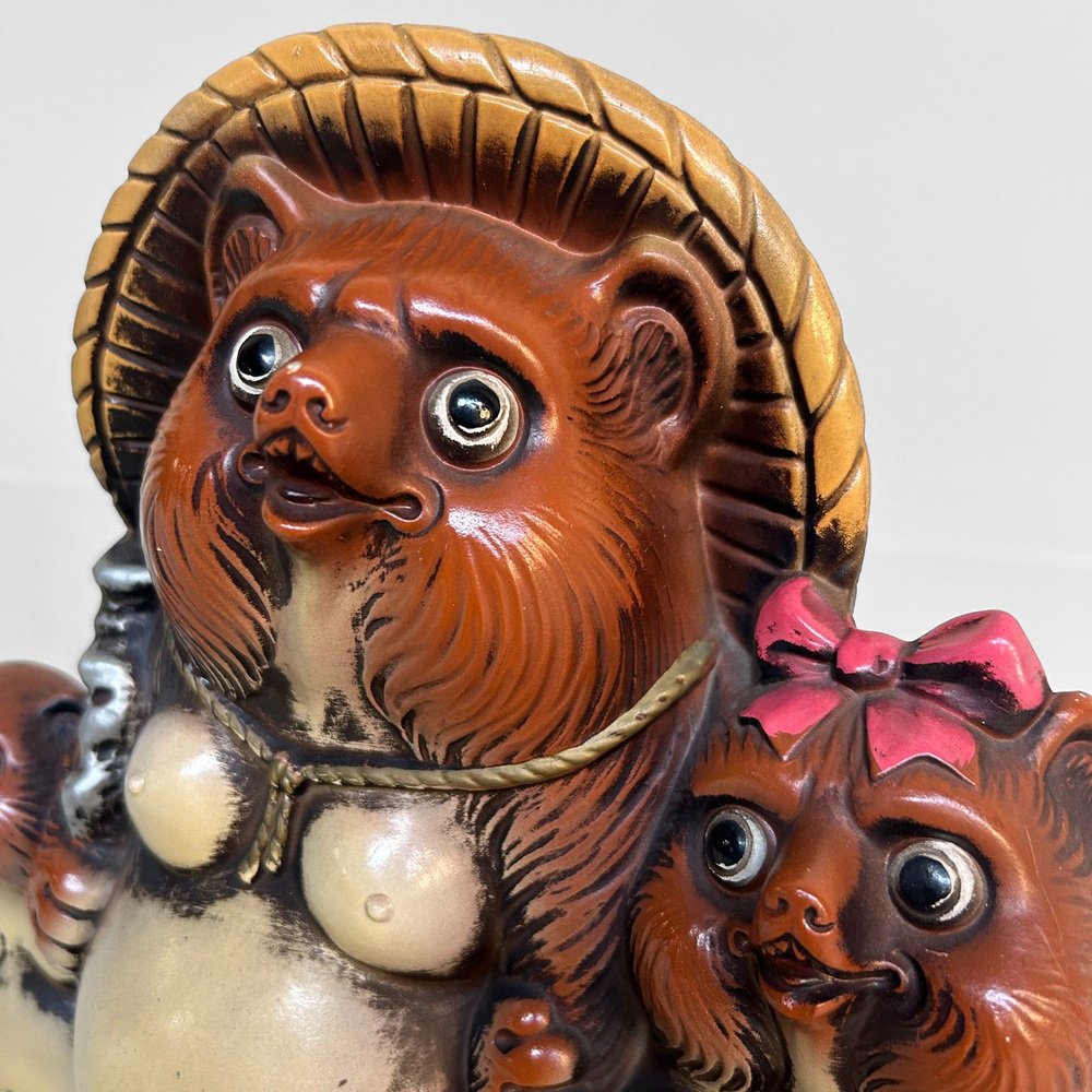 Vintage Ceramic Tanuki Family, Shigaraki, Japan, 1980s for sale at Pamono
