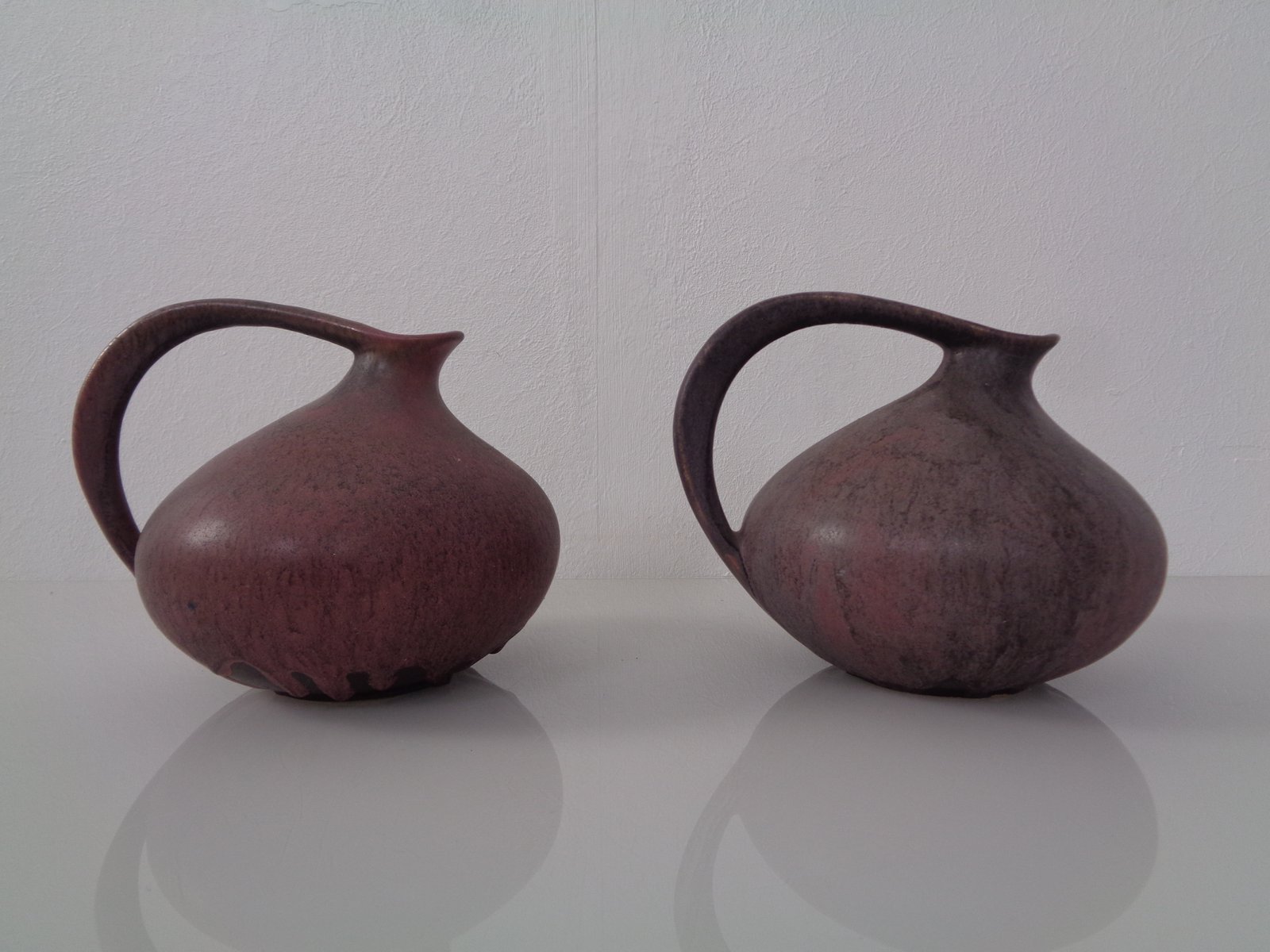 German 313 Ceramic Vases by Kurt Tschörner for Ruscha, 1960s, Set of 2 ...