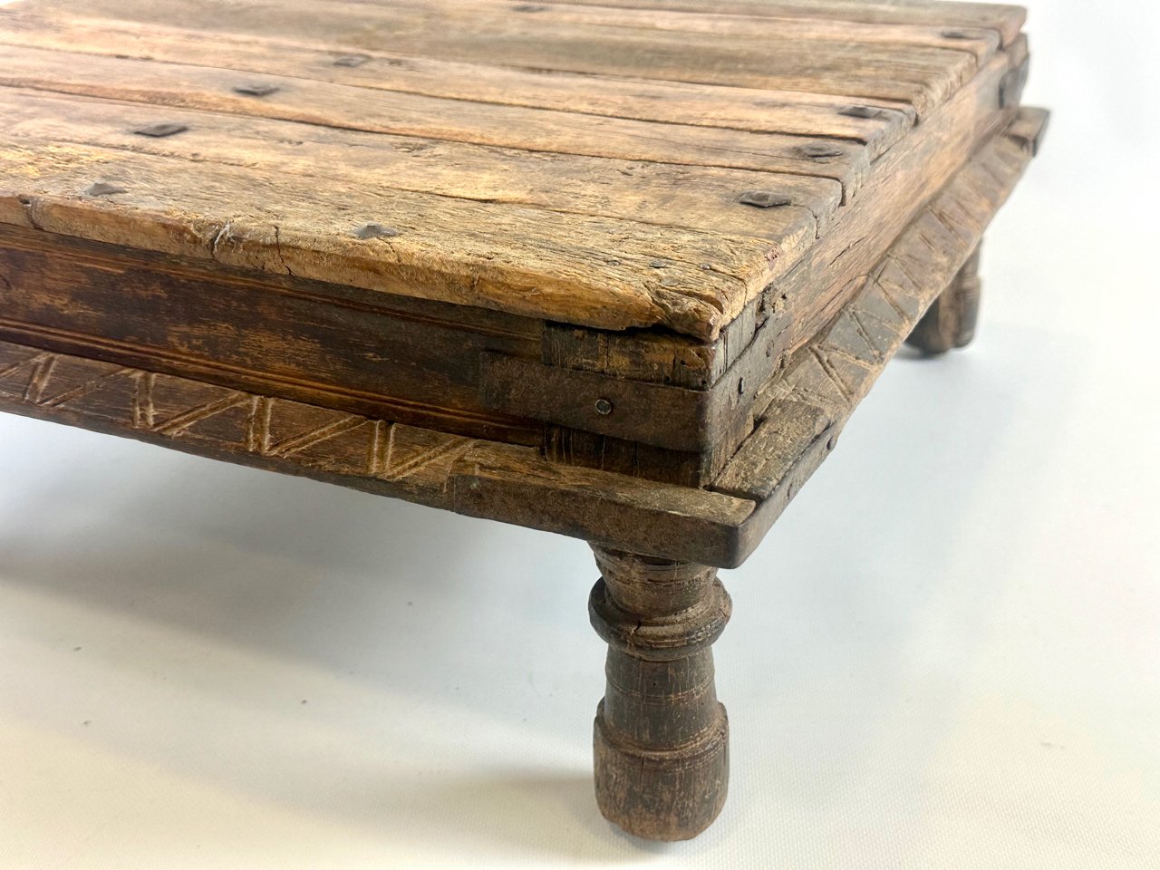 Indian Hand-Crafted Coffee Table for sale at Pamono