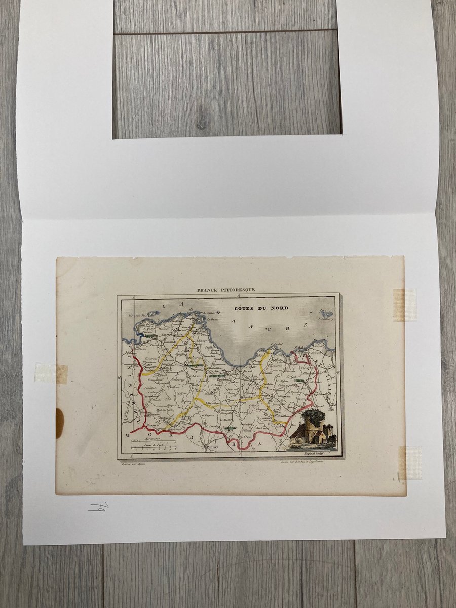 Map of the Northern Coasts of Brittany after Charles V. Monin, 1840s ...