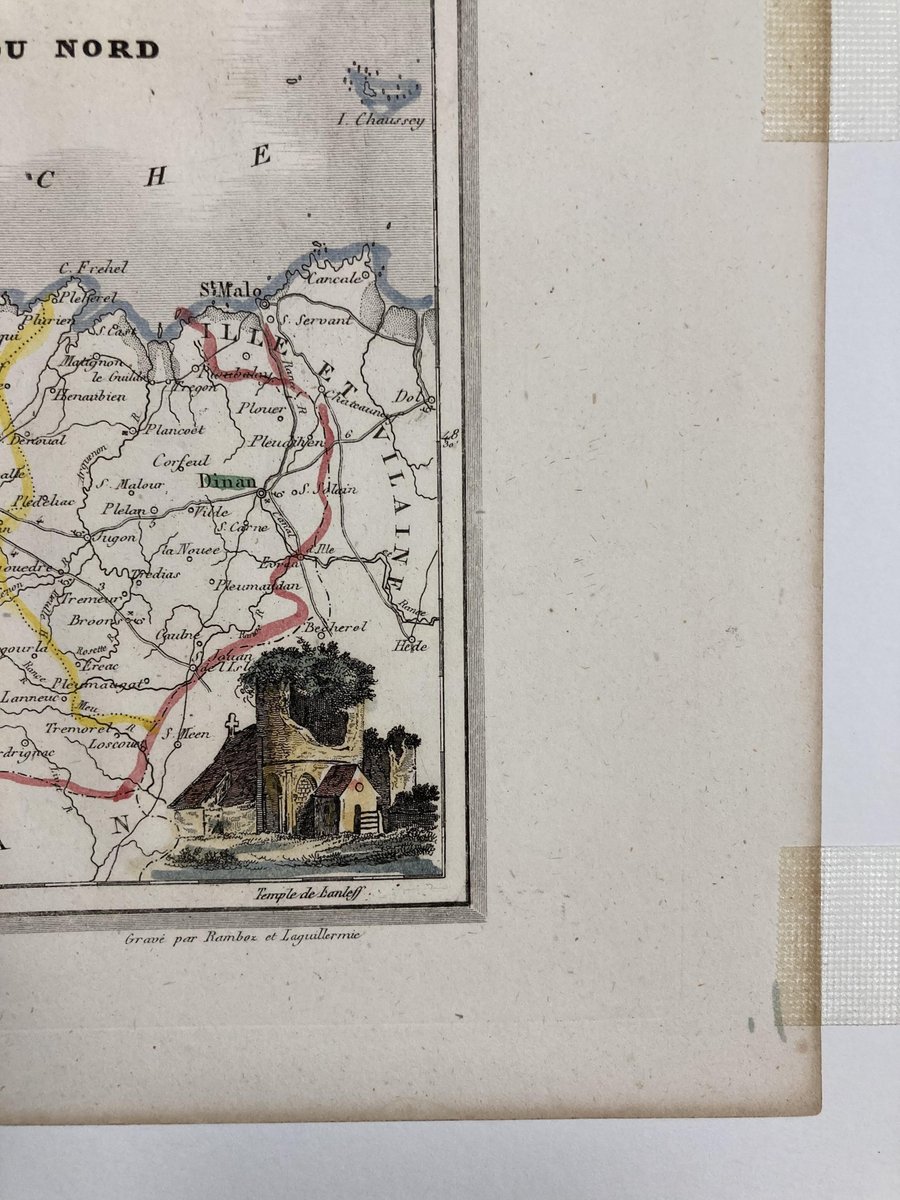 Map of the Northern Coasts of Brittany after Charles V. Monin, 1840s ...