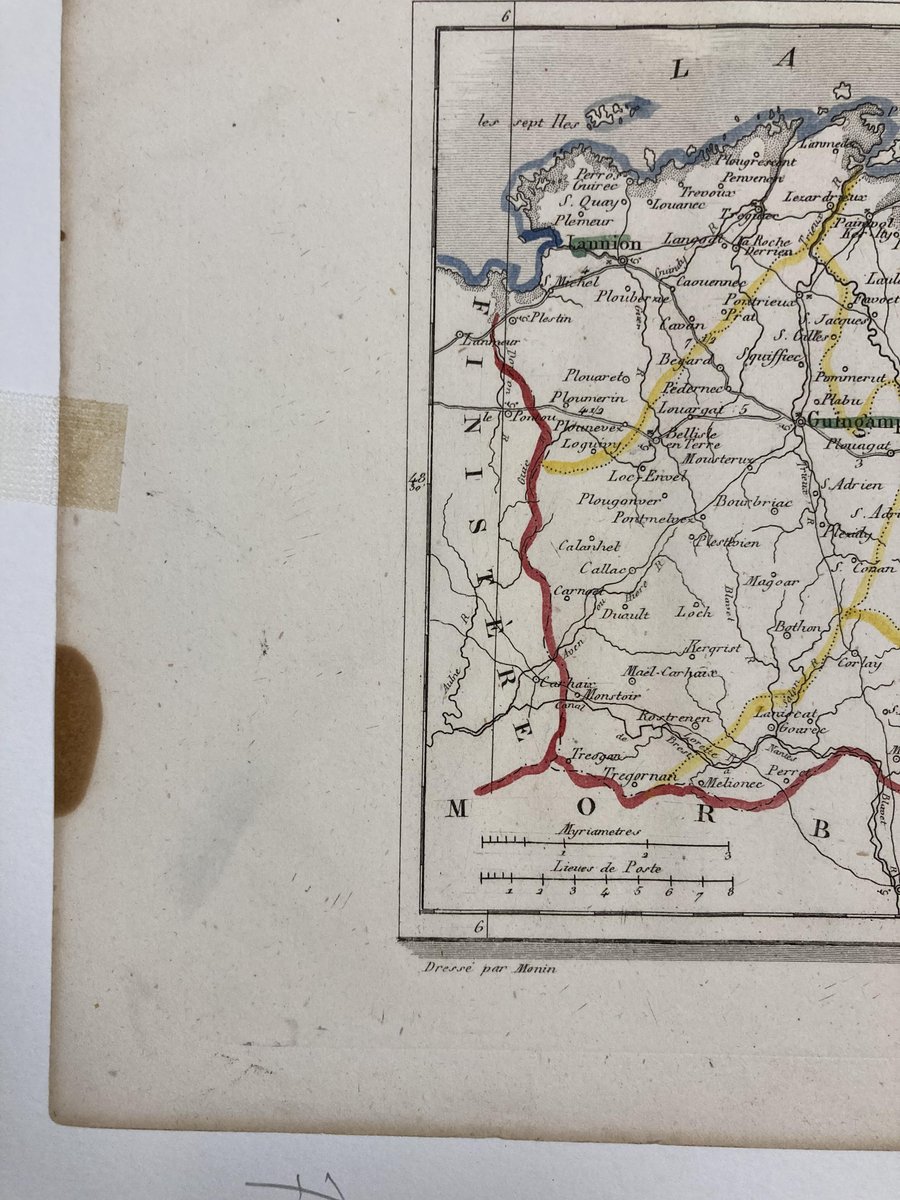 Map of the Northern Coasts of Brittany after Charles V. Monin, 1840s ...