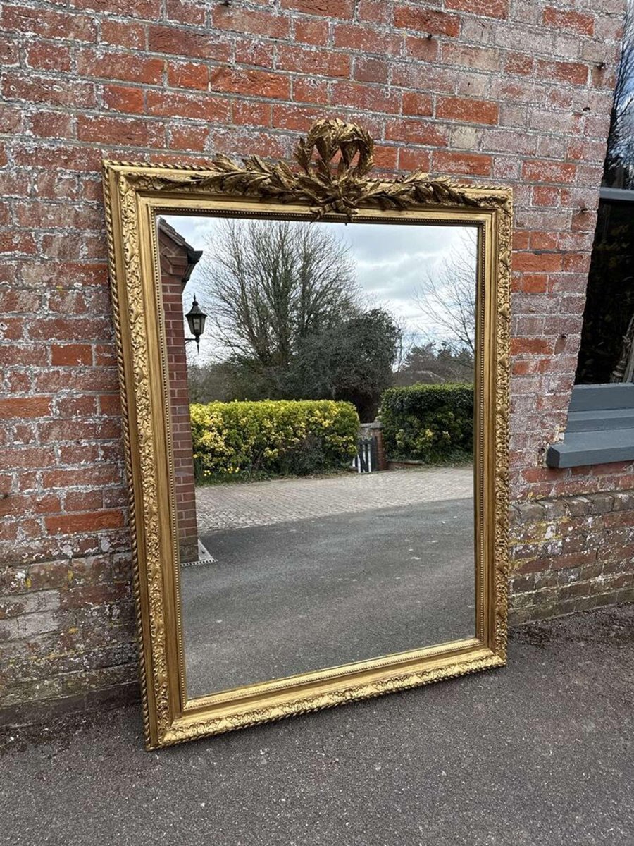 Large Gilt Mirror, 19th Century for sale at Pamono