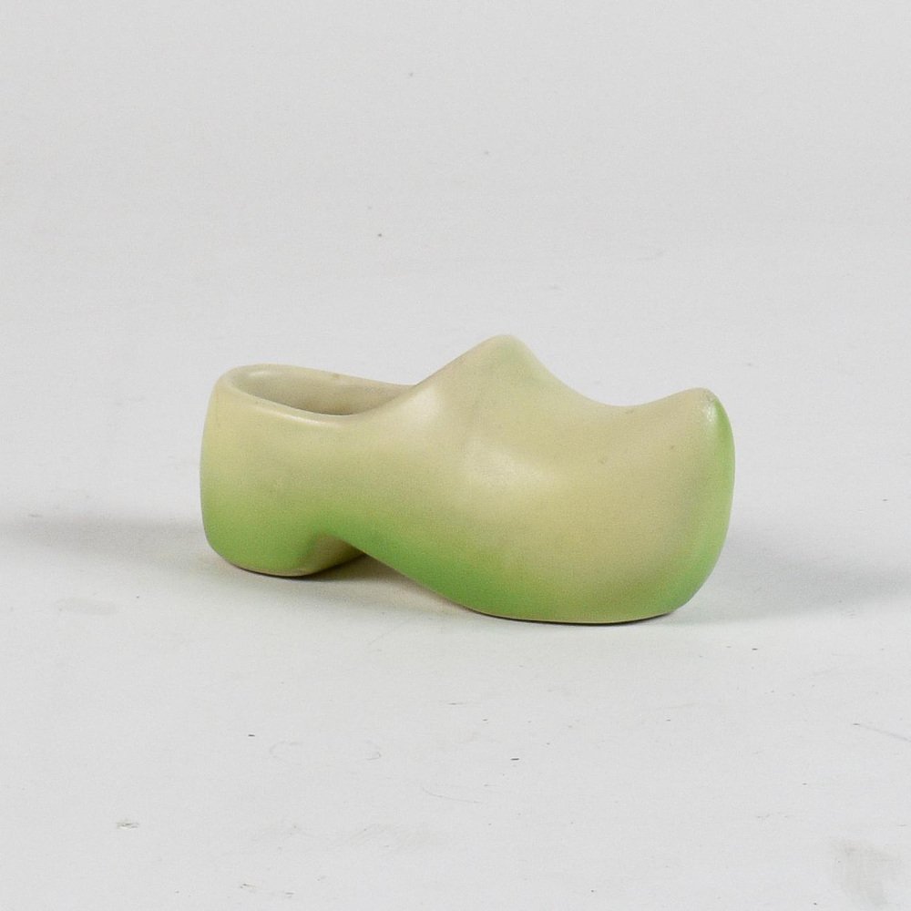 Green Ceramic Clog Shoe from Rometti, 1950s for sale at Pamono