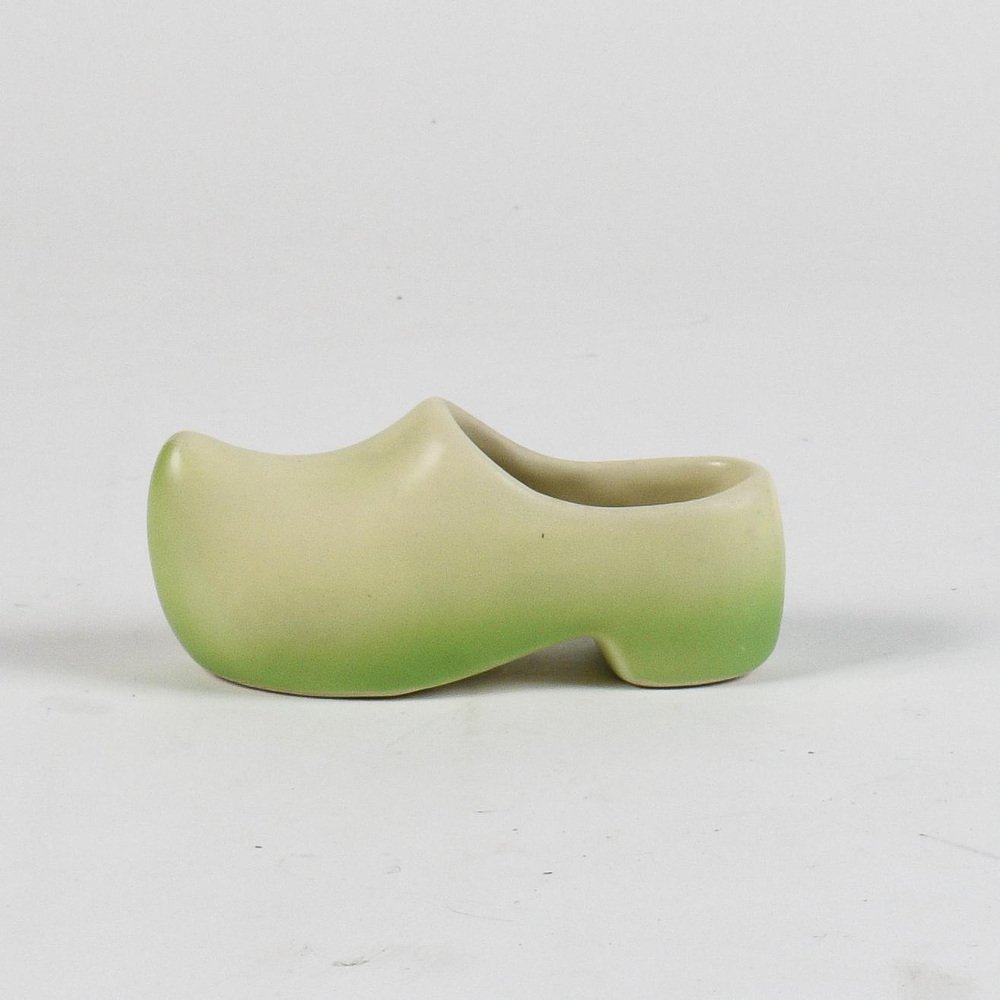 Green Ceramic Clog Shoe from Rometti, 1950s for sale at Pamono