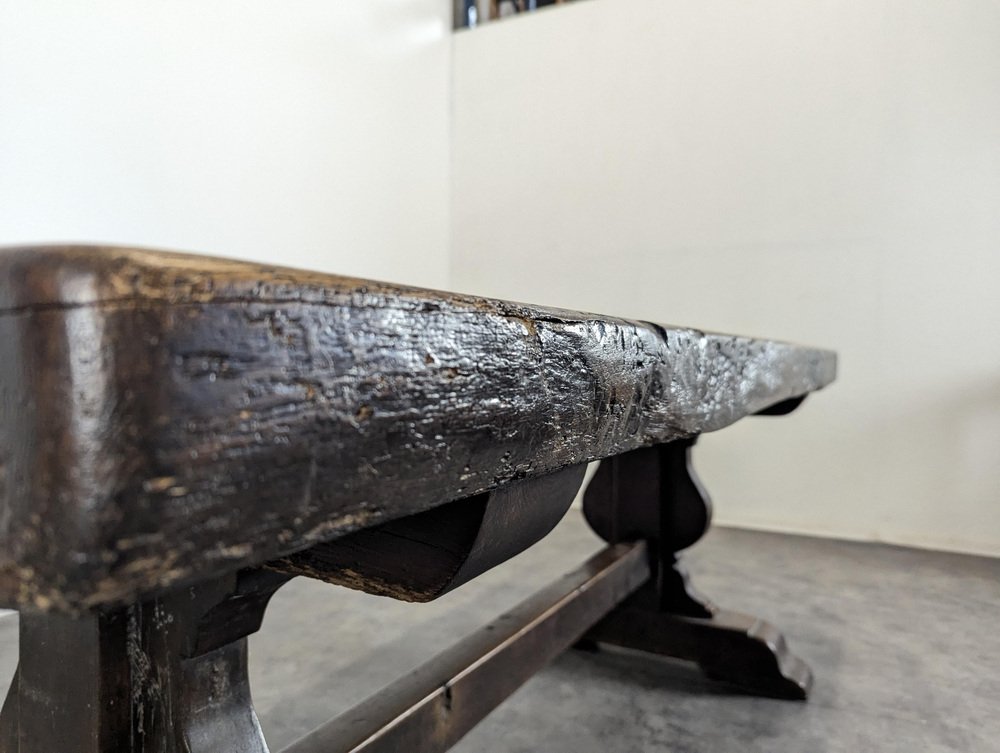Rustic Monastery Table in Solid Oak for sale at Pamono