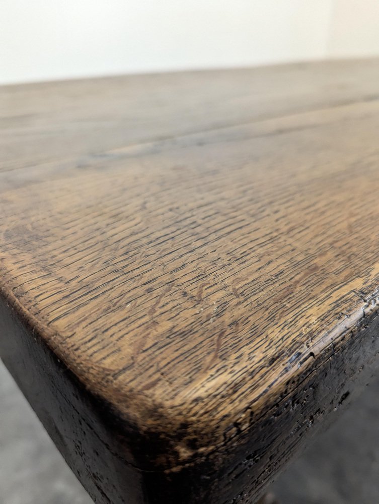 Rustic Monastery Table in Solid Oak for sale at Pamono