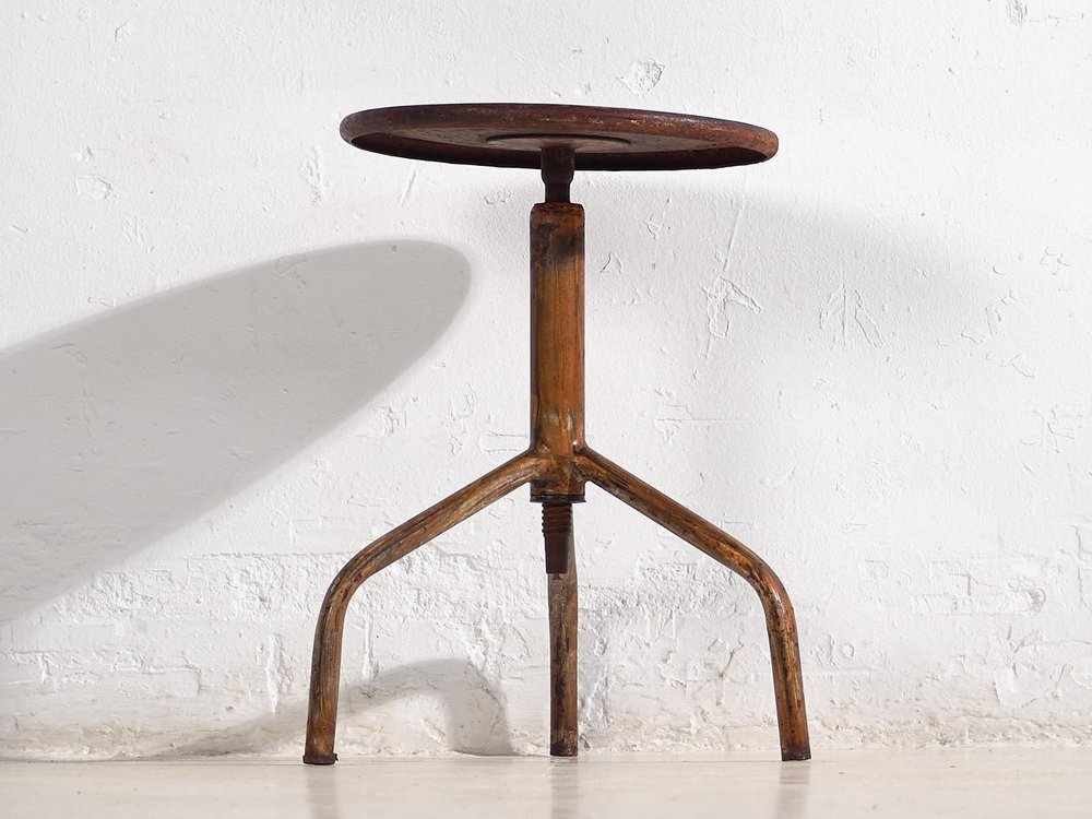Industrial Style Metal Stool, 1950 for sale at Pamono