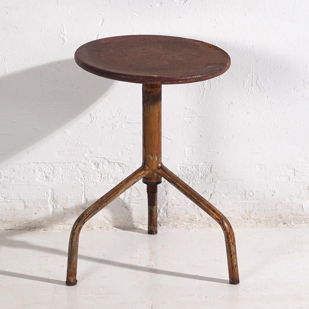 Industrial Style Metal Stool, 1950 for sale at Pamono