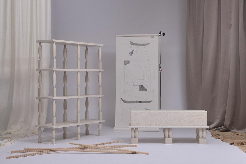 Handmade Low Commode by Jiří Krejčiřík for sale at Pamono