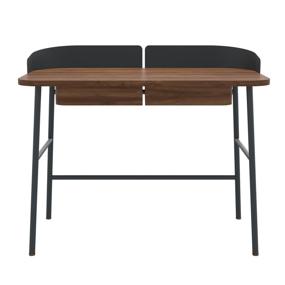 Slate Grey Metal Victor Desk in Natural Walnut by Harto for sale at Pamono