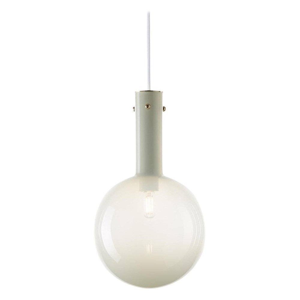 Alabaster White Sphere Pendant Light by Dechem Studio for sale at Pamono