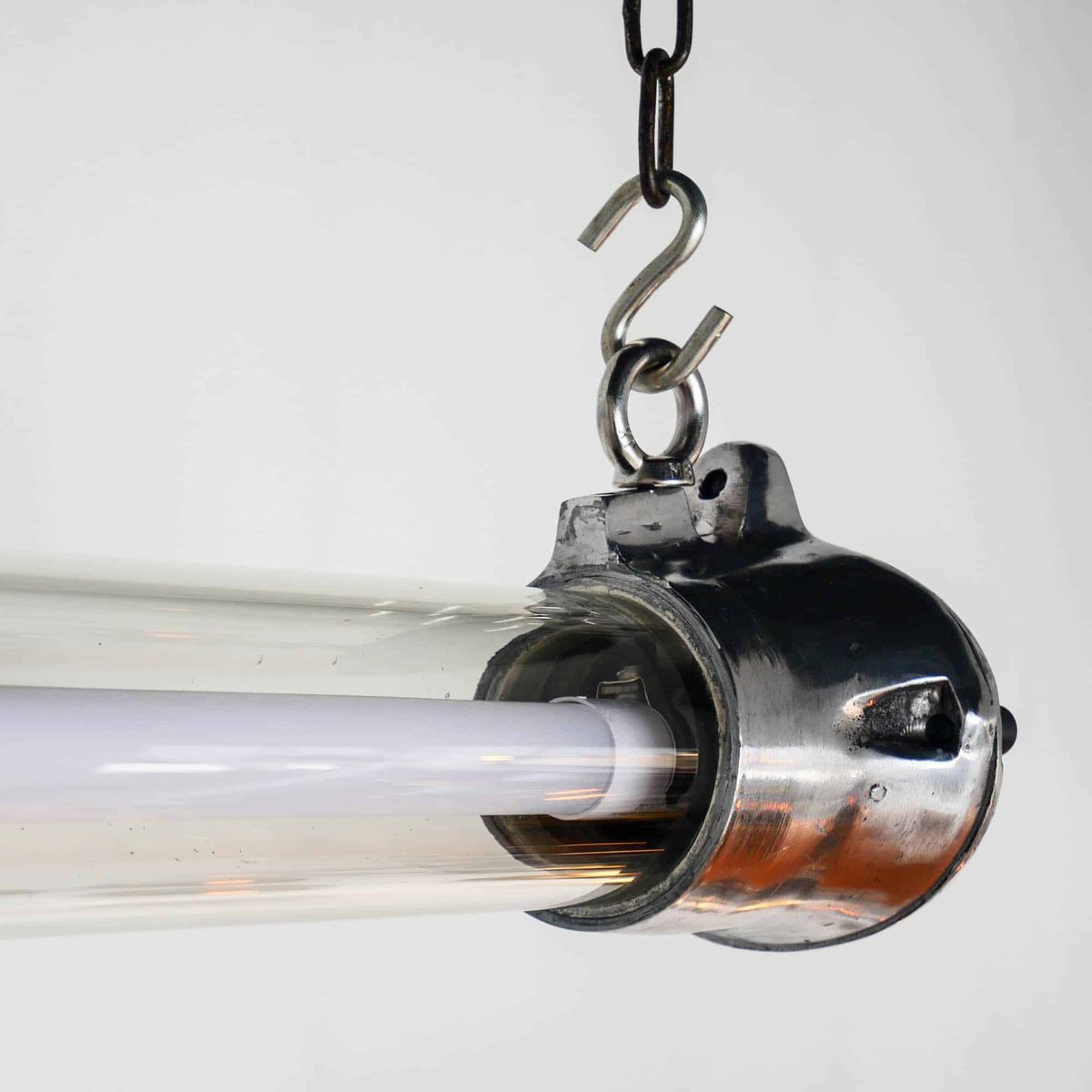 Aluminium Suspension Tube Light, 1960s for sale at Pamono