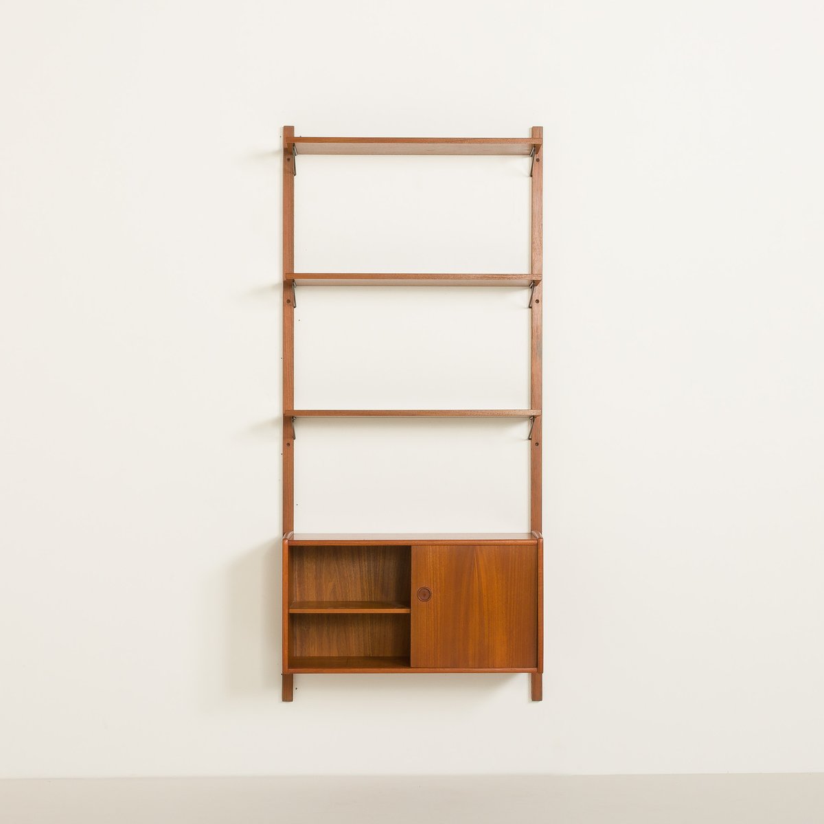 Mid-Century Danish Teak Wall Unit, 1960s for sale at Pamono